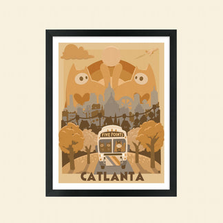 Catlanta - "Kitty City" Wall Art Print – The Print Shop by FreeMarket